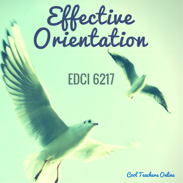 EDCI 6217 Effective Orientation – Cool Teachers Online